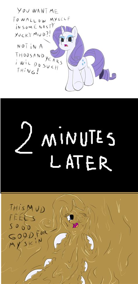 3244785 Safe Artist Amateur Draw Rarity Pony Unicorn G4 Covered In Mud Mud Mud Bath