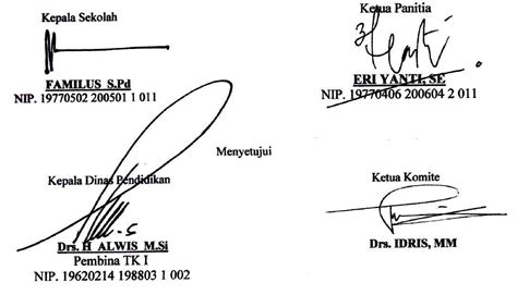 Posisi Tanda Tangan Ketua Dan Sekretaris Coretan Riset