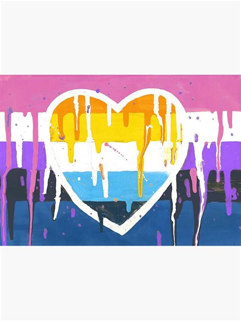 Genderfluid And Asexual Aromantic Painted Pride Flag Poster By Lewin