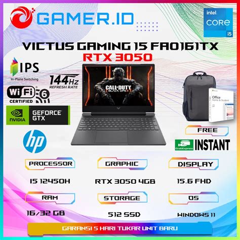Jual Hp Victus Gaming Fa Tx Rtx Intel I H Ram Gb Ssd Shopee Indonesia