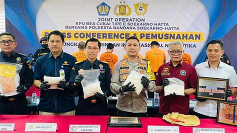 Bea Cukai Soetta Gagalkan Penyelundupan 445 Ribu Gram Narkotika