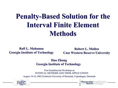Pdf Penalty Based Solution For The Interval Finite Element Methods