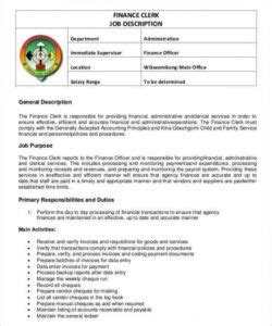 Free 15 Clerk Job Descriptions Pdf Doc Free Premium Templates