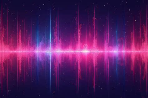 Dynamic Visual Representation Of Audio Frequencies A Vibrant Abstract Design Featuring Pink And
