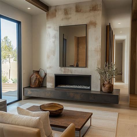 That Innovative Use Of Color And Texture On The Fireplace Wall