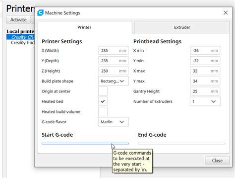 Cant See Printer Start And End G Code Textbox · Issue 6442