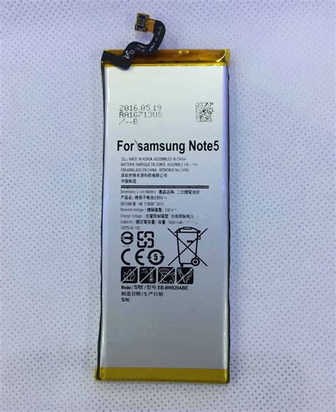 Hyf Battery Eb Bn920abe For Samsung Galaxy Note 5 N9200 N920t N920c