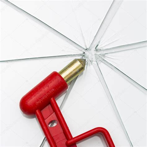 Emergency Hammer Red Rescue Disk Hammer Broken Glass Splinter Danger