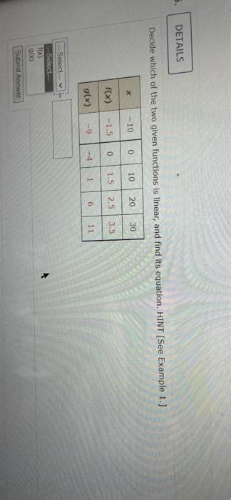Solved 5 Details Decide Which Of The Two Given Functions Is