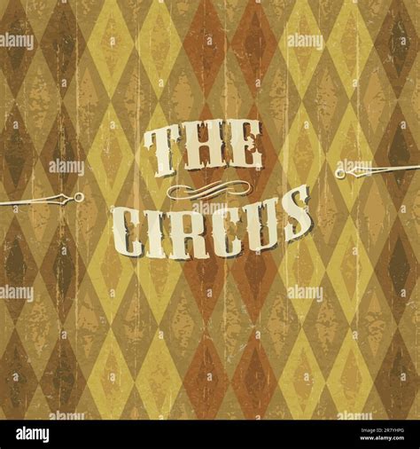 Diamond Patterned Circus Background With The Design Of The Circus