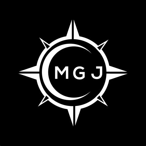 Mgj Abstract Monogram Shield Logo Design On Black Background Mgj Creative Initials Letter Logo