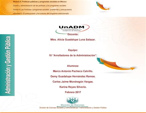 AGP M5 U2 S6 A3 MAPC actividad Diseño y administración de las