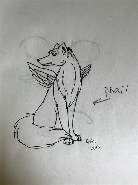 Winged Wolf Drawing Anime Winged Wolf Drawing Anime