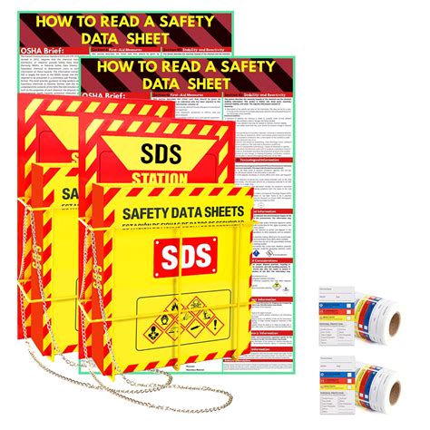 Buy 2 Pcs Msds Sds Binder And Wall Stationyellow Heavy Duty 3 Inch