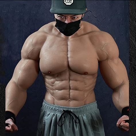 Buy Knowu Male Fake Chest Silicone Muscle Suit Fake Abs Realistic Pecs For Transgender