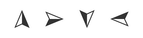 Premium Vector Compass Arrow Icon Navigation Point Of North South