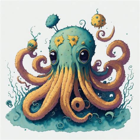 Premium Ai Image Cute Flapjack Octopus Creature