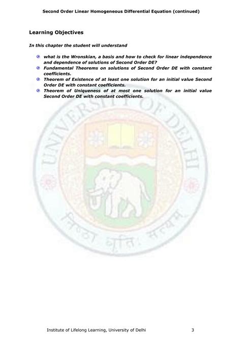 Solution Second Order Linear Homogeneous Differential Equation