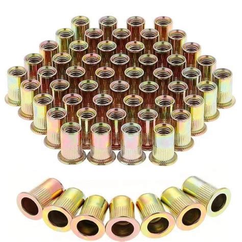 Lot de Ecrous de Rivet Insert M6 Filetage Métrique en Acier au Carbone