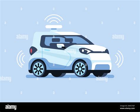 Autonomous Self Driving Car Vector Illustration Stock Vector Image And Art Alamy