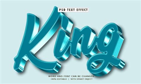 Efecto De Texto Editable Rey 3d Archivo Psd Premium