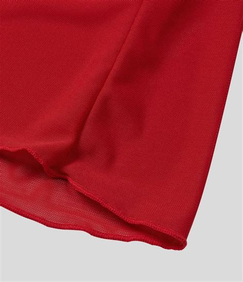 Womens Backless Lace Up 2 In 1 Pocket High Low Contrast Mesh Flowy