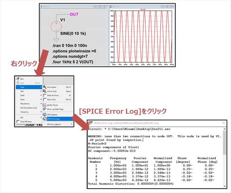 【ltspice】フーリエ変換を実行する『 Fourコマンド』の使い方 Electrical Information