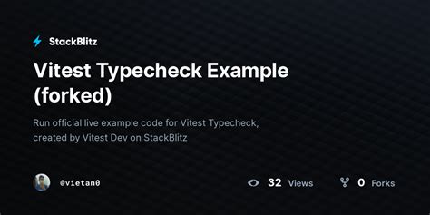 Vitest Typecheck Example Forked Stackblitz Vitest Typecheck Example Forked Stackblitz