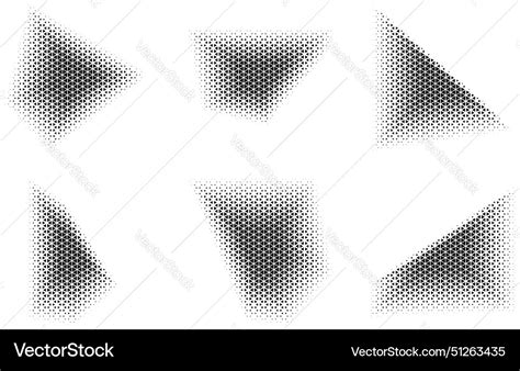 Halftone Triangle Pattern Reprographic Technique Vector Image