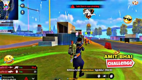 Free Fire Challenge Like Amit Bhai Tonde Gamer 😱🤣 Youtube