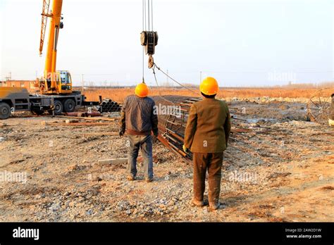 Bridge Construction Under Performing The Steel Reinforcement Of Piling