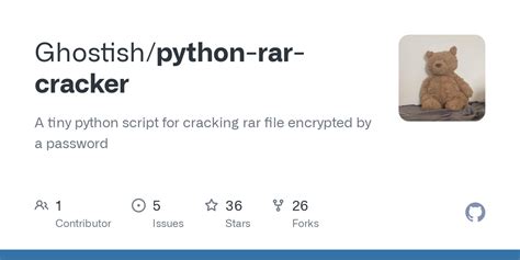 Github Ghostish Python Rar Cracker A Tiny Python Script For Cracking Rar File Encrypted By A