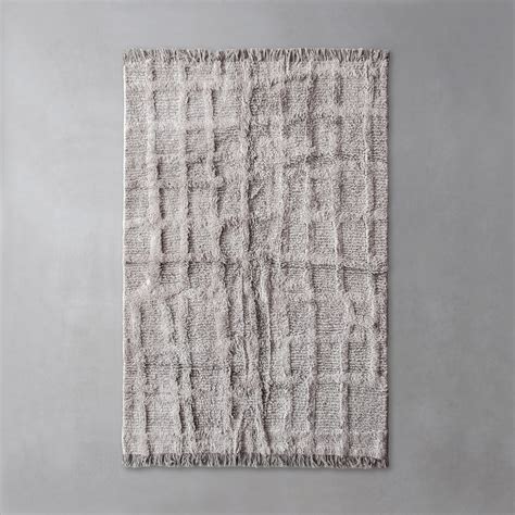 Gridlines Playful Cotton Blend Rug Gray Situraemon