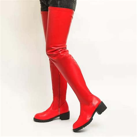 Aueoeo Womens Thigh High Boots Fashion Large Size Boots Women Autumn