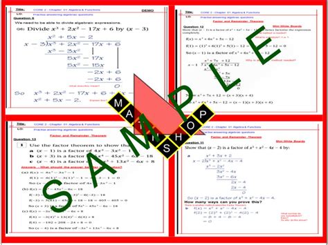 c2 as level maths core 2 chapter 1 factor and remainder theorem