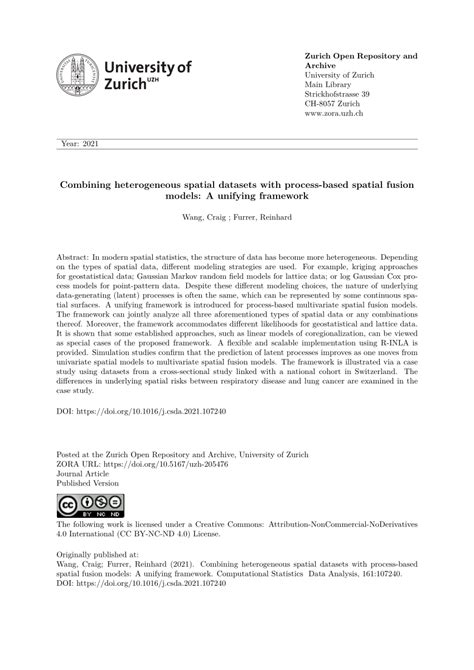 Pdf Combining Heterogeneous Spatial Datasets With Process Based