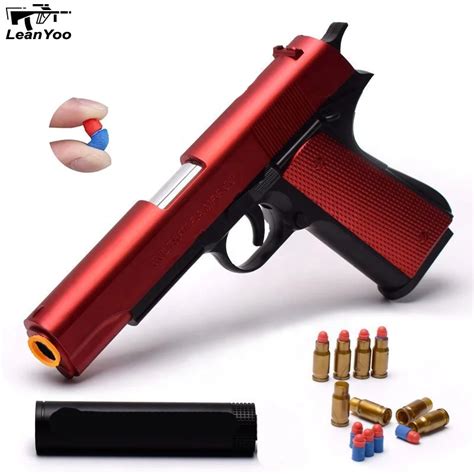 1911 Soft Bullet Toy Gun Blaster With Shell Ejecting Durableandideal