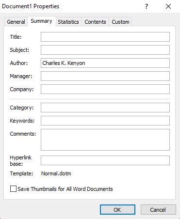 Using Document Property Content Controls And Other Mapped Content