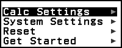 Using The SETTINGS Menu