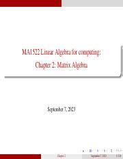 Understanding Matrix Operations: Linear Algebra Basics | Course Hero