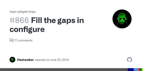 Fill The Gaps In Configure · Issue 866 · Mpv Playermpv · Github