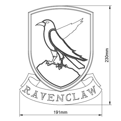 Ravenclaw Crest Logo Outline Svg Harry Potter House Crest 58 Off