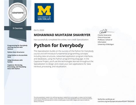 Py4e Pythonforeverybody Coursera Universityofmichigan