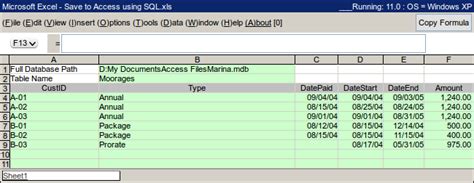 Export An Access Database Table Into An Excel Workbook