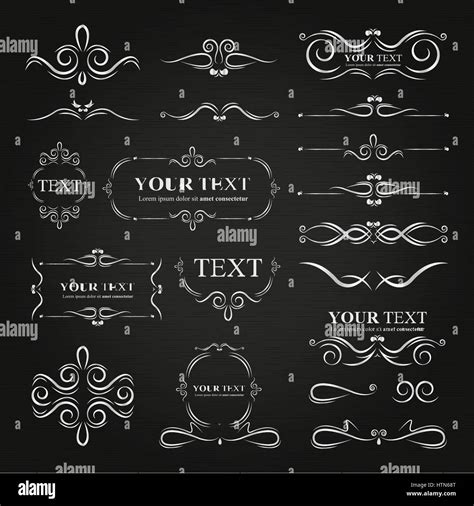 Vintage Silver Frames Stock Vector Images Alamy