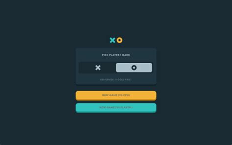 Frontend Mentor Tic Tac Toe With React And Vite Coding Challenge Solution