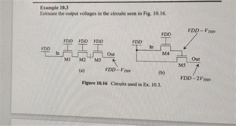 Solved Example Estimate The Output Voltages In The Chegg Com
