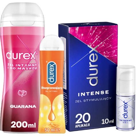 DUREX Żel intymne ZESTAW Romantyczny Wieczór Potęgujący Do Sexu i Masażu 7886504191 - Allegro.pl