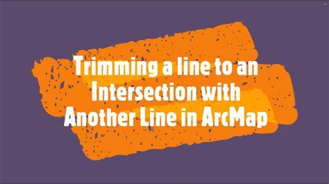 Trimming A Line To An Intersection With Another Line In ArcMap YouTube