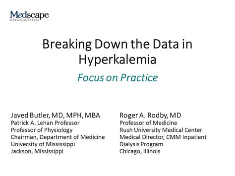 Breaking Down The Data In Hyperkalemia Focus On Practice